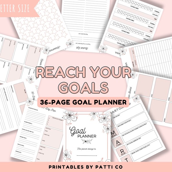 SMART Goal Template, Goal Setting Printable, SMART Goal Planning, Goal ...