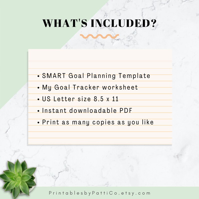 SMART Goal Template, Goal Setting Printable, SMART Goal Planning, Goal ...