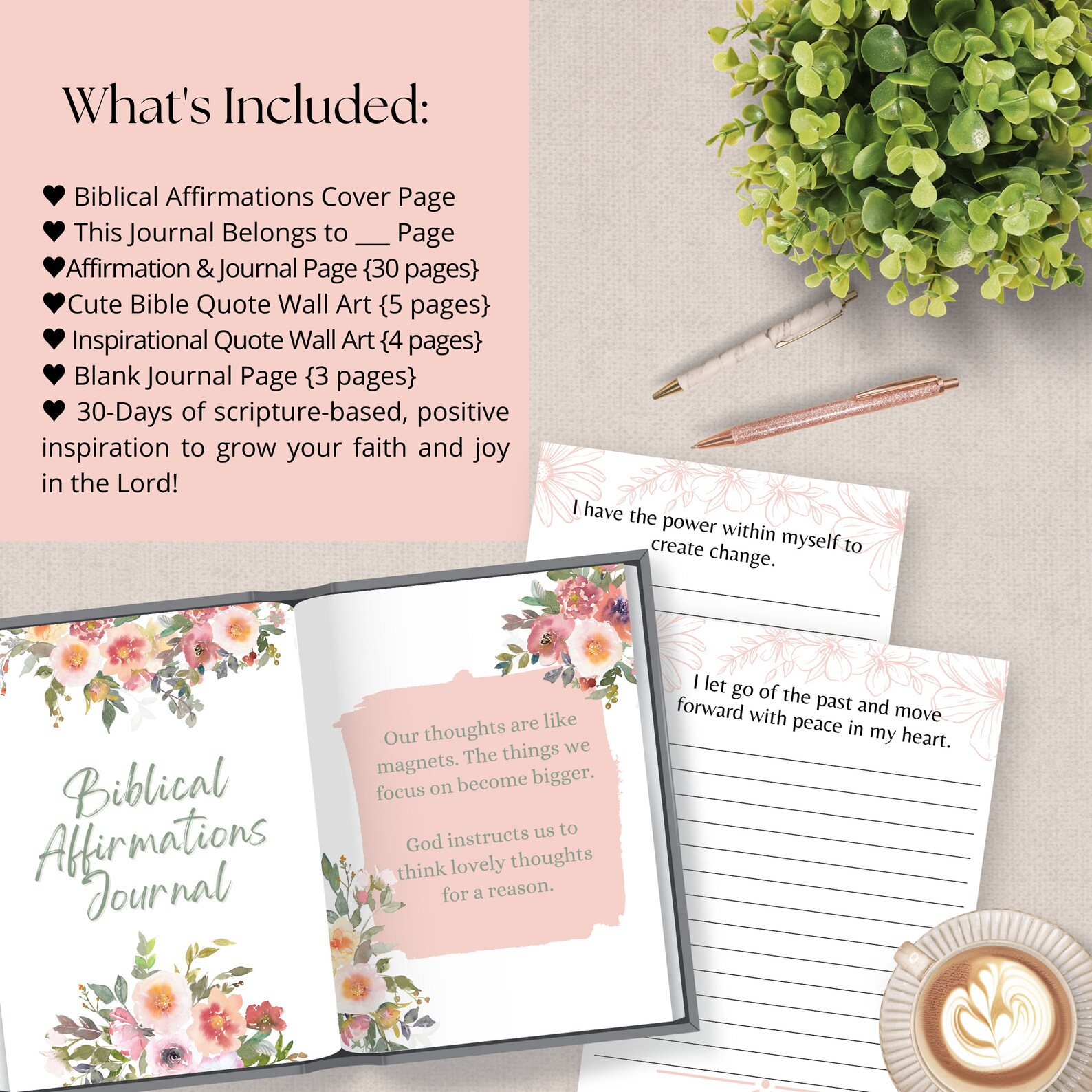 Prayer Journal, Printable Christian Journal, Daily Faith Based ...