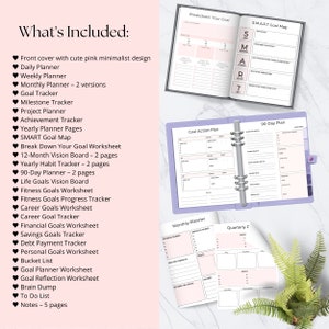 Goal Planner Bundle Printable, SMART Goals Template, Goal Planner Kit ...