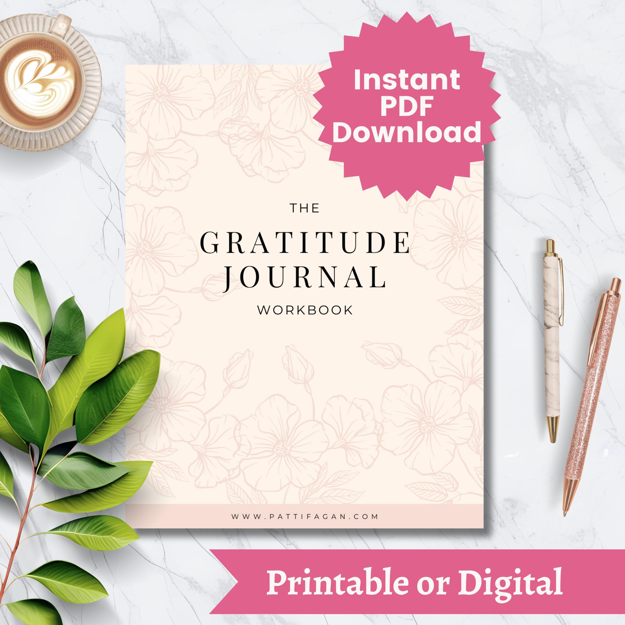Printable Gratitude Journal, Daily Self-reflection Prompts Notebook ...