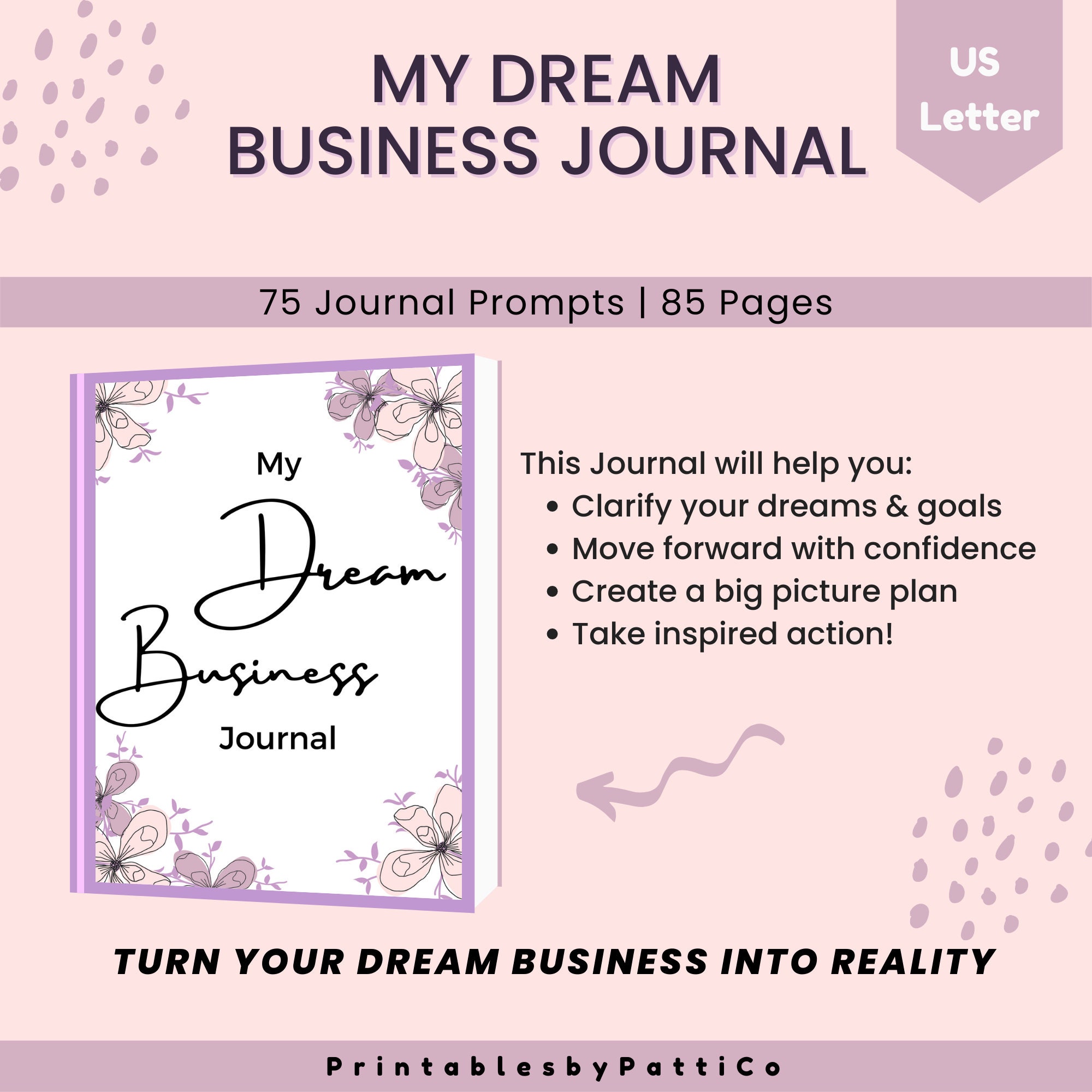 Plan Your Dream Business Journal Dream Business Journal Printable ...