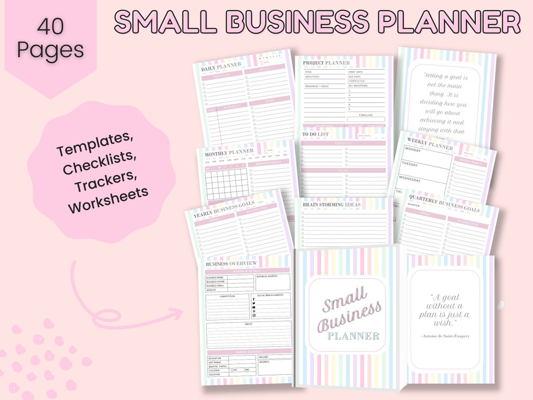Business Planner Printable Business Planner PDF Small Business Planner ...