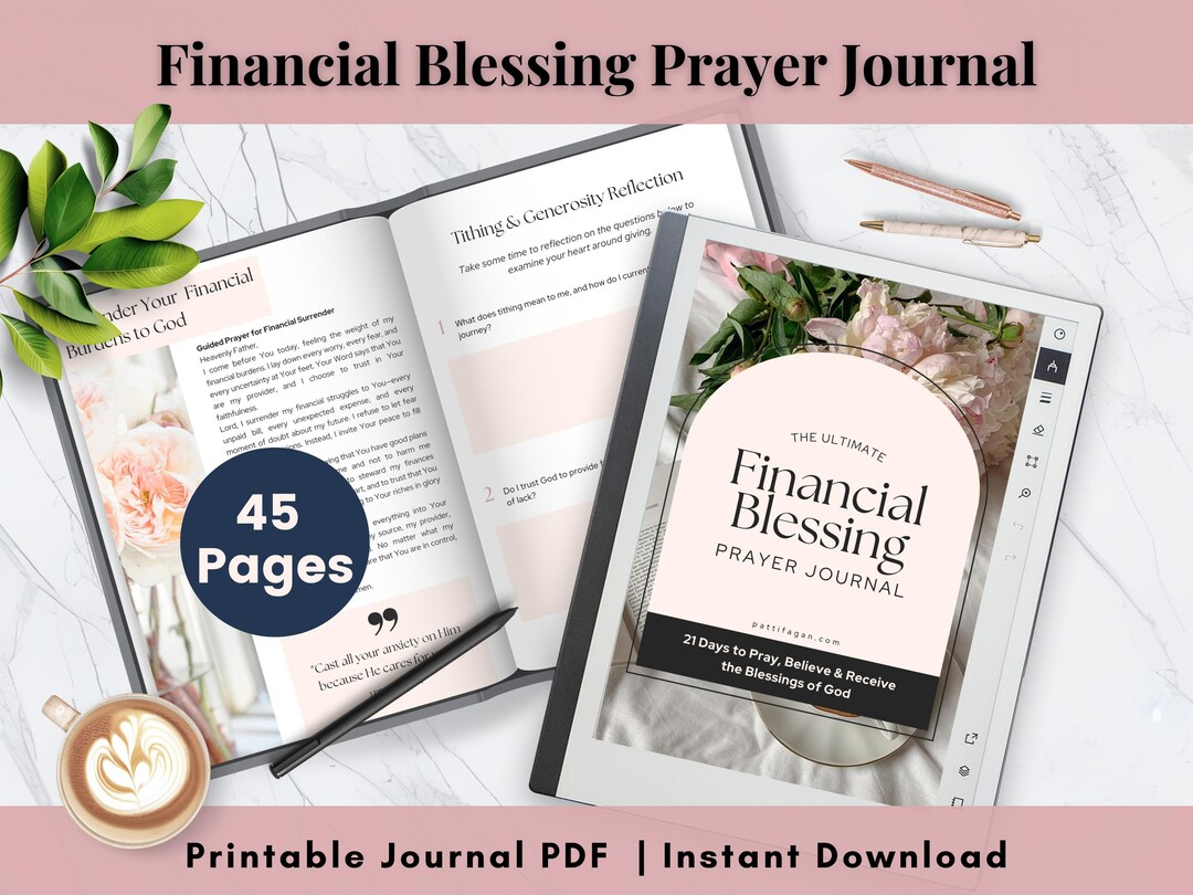 Financial Blessing Prayer Journal: Christian Women's Bible Study (PDF ...