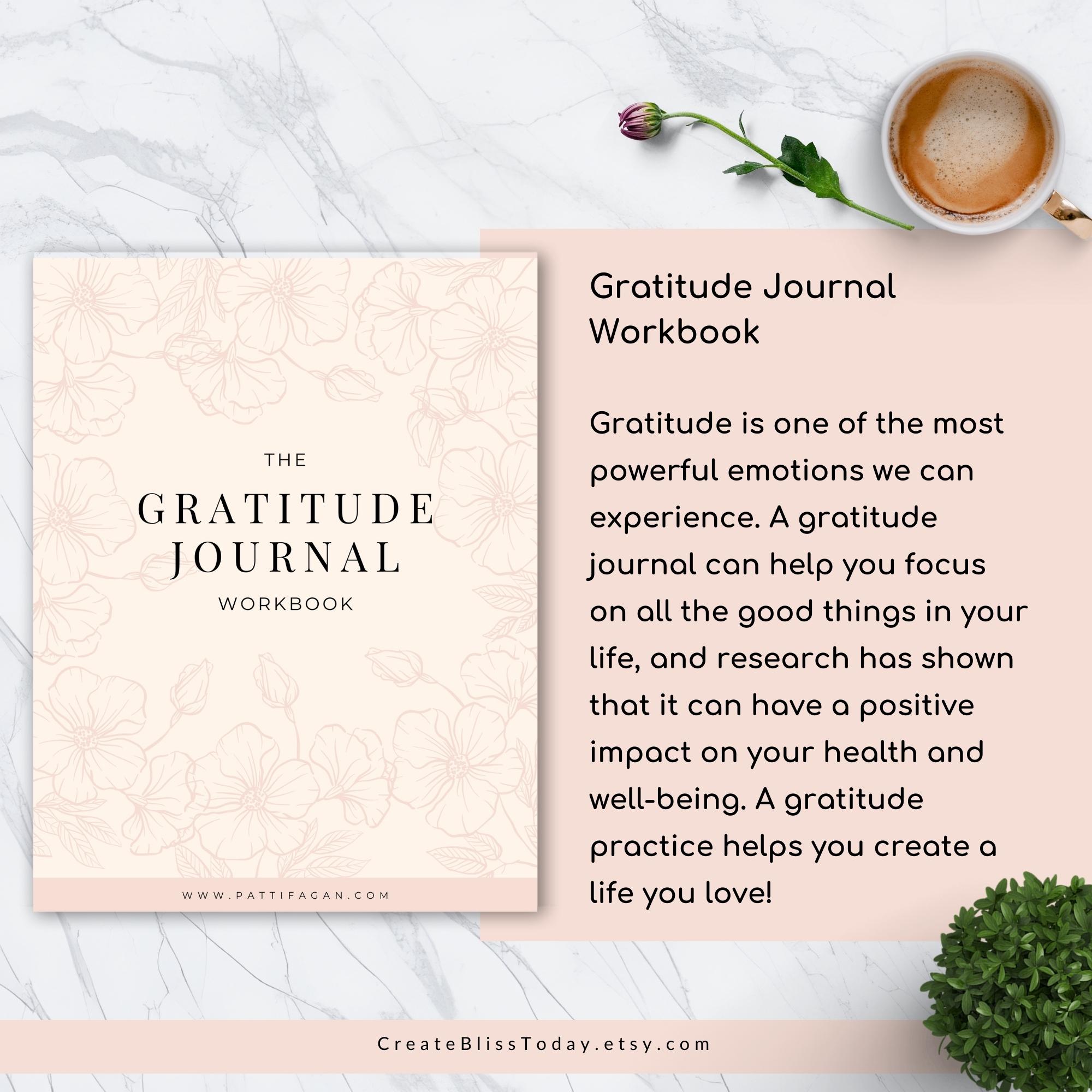 Printable Gratitude Journal, Daily Self-reflection Prompts Notebook ...