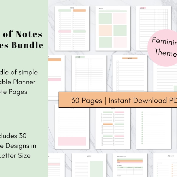 Printable Notes - Etsy