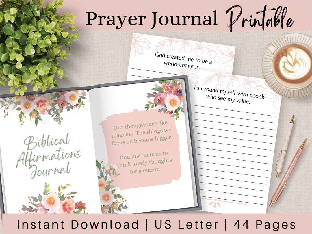 Prayer Journal, Printable Christian Journal, Daily Faith Based ...