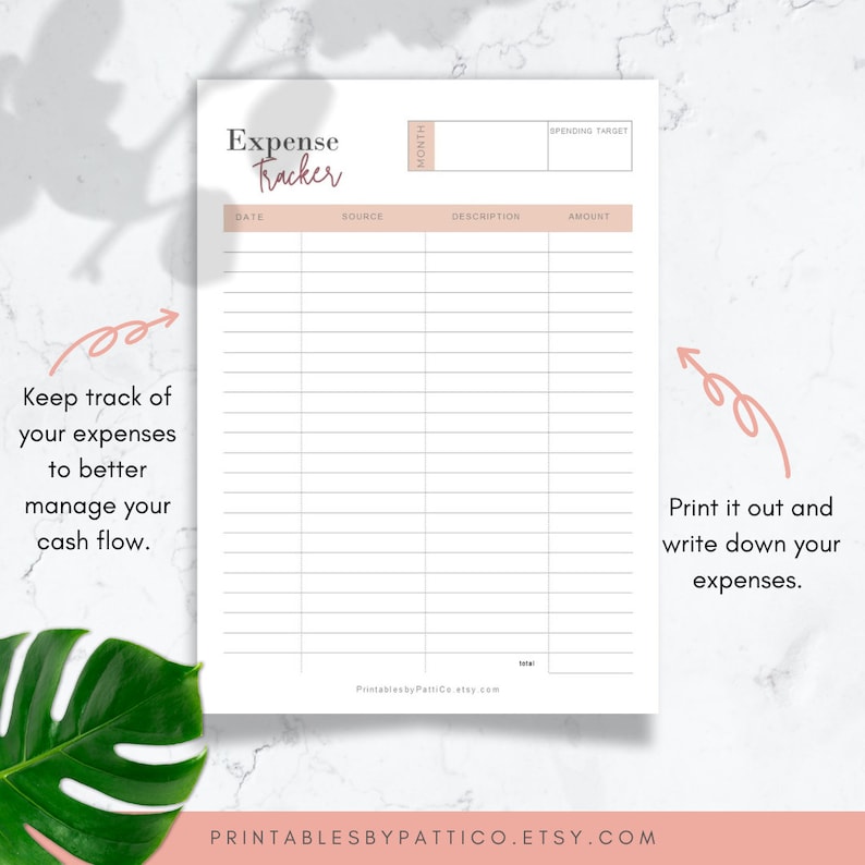 Income and Expense Tracker Printable Income Tracker Bill - Etsy