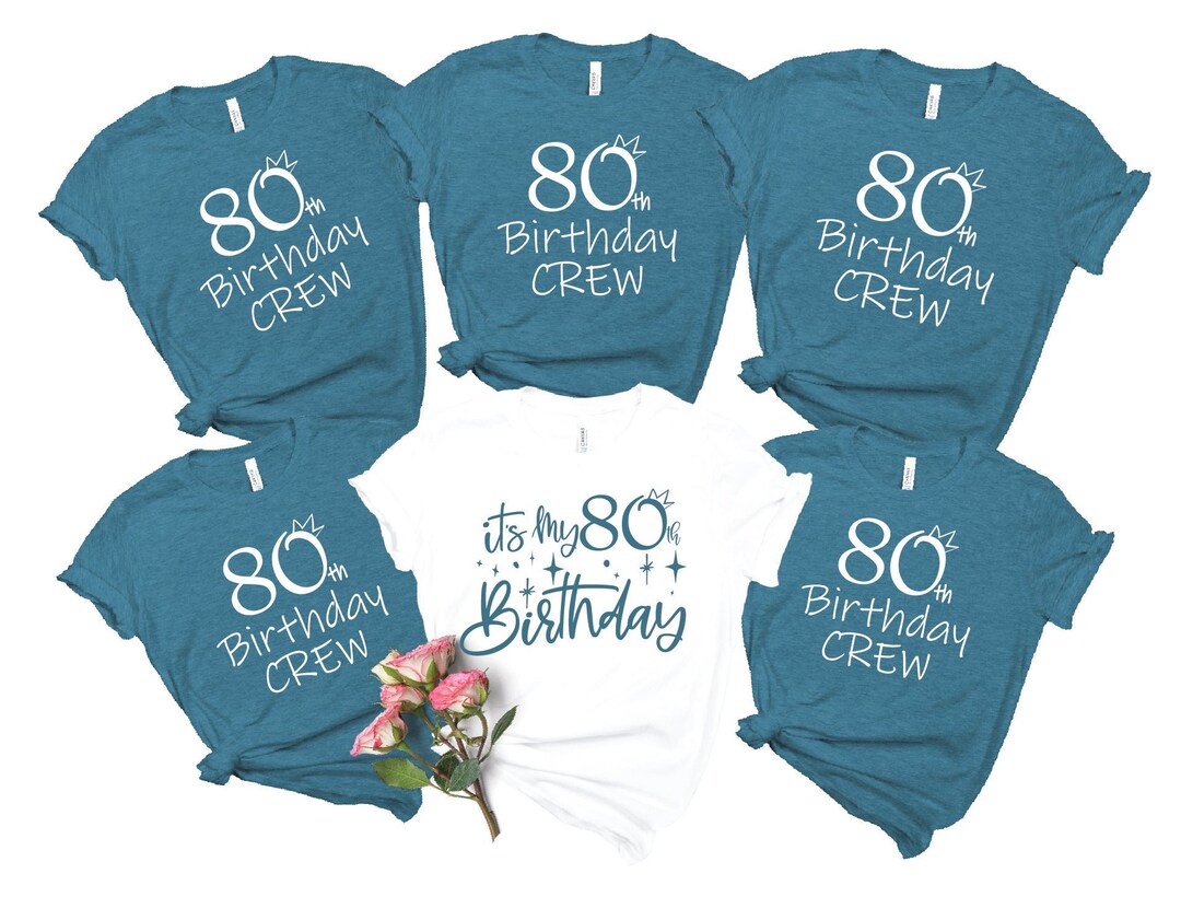 It's My 80th Birthday Shirt, 80th Birthday Shirt, 80th Birthday Crew Shirt for Woman, Birthday ...