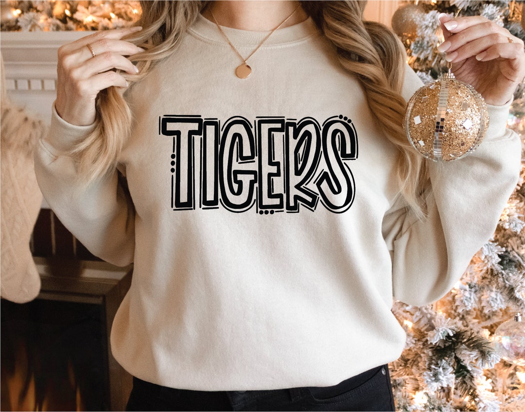 Tiger Mascot Sweatshirt, Custom Mascot Swt , Tigers School Shirt ...