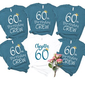 60th Birthday Shirt, 60th Birthday Crew Shirt for Woman, Birthday Party ...