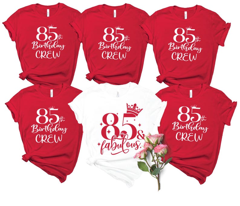 85th and Fabulous Birthday Shirt, 85th Birthday Crew Shirt,85th ...
