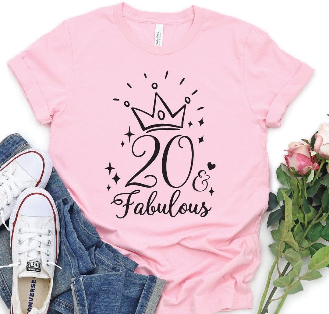 20th Birthday Shirt, 20 & Fabulous Shirt, 20th Birthday Party Shirt,20 ...