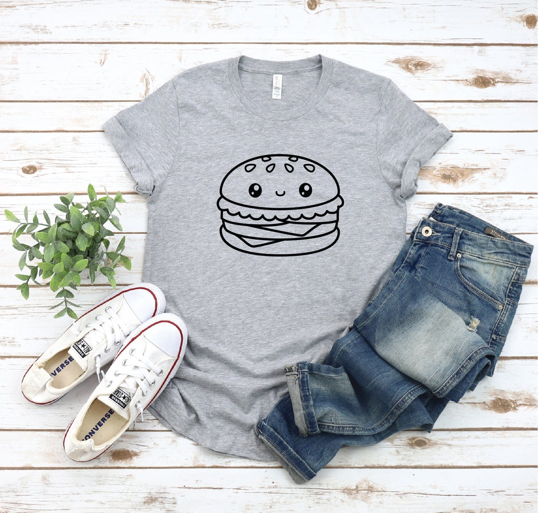 Hamburger T-shirt, Fast Food Shirt, Hamburger Lover Shirt, Hamburger ...