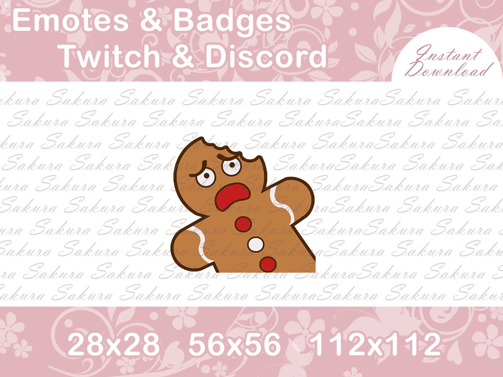 Twitch & Discord Emote Gingerbread Christmas - Etsy