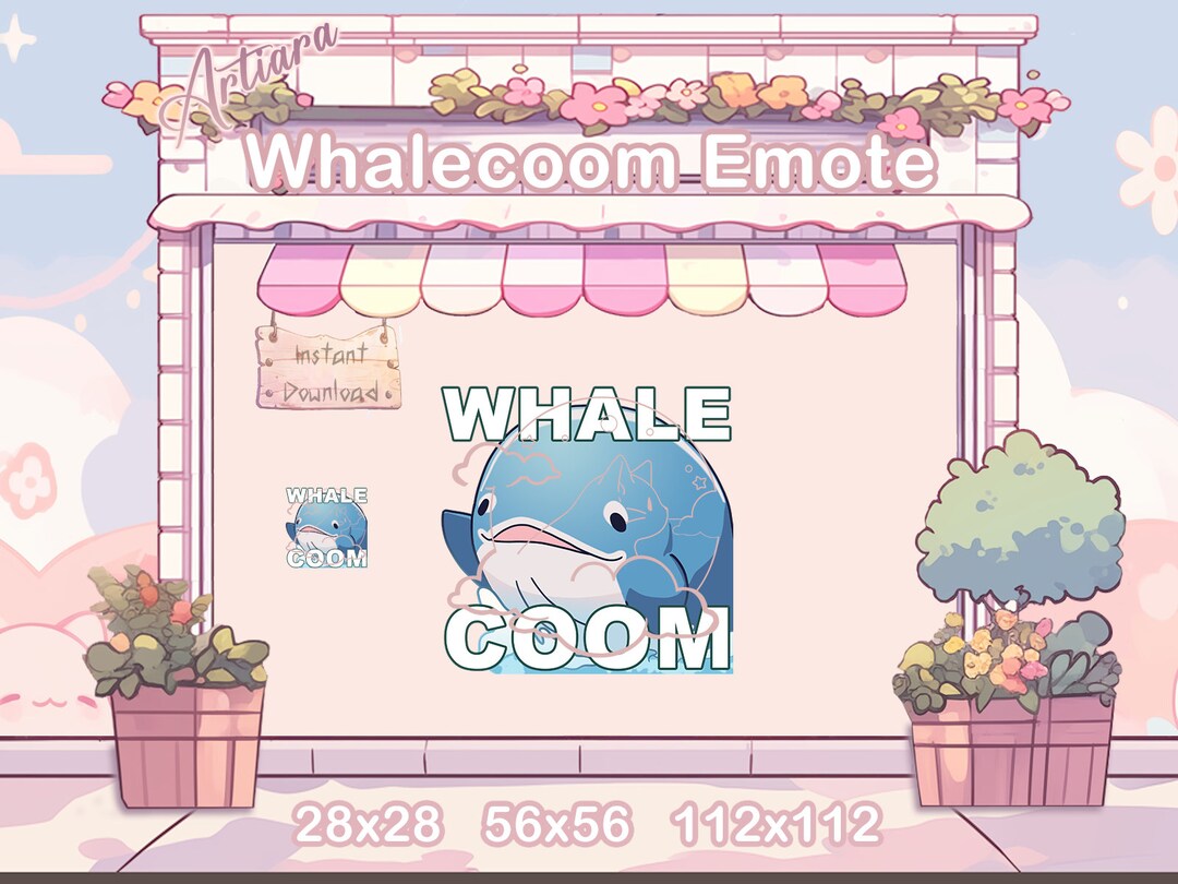 Whale Coom Emote for Stream, Whale Come Emotes, for Twitch Discord ...