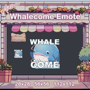 Whale Coom Emote for Stream, Whale Come Emotes, for Twitch Discord ...