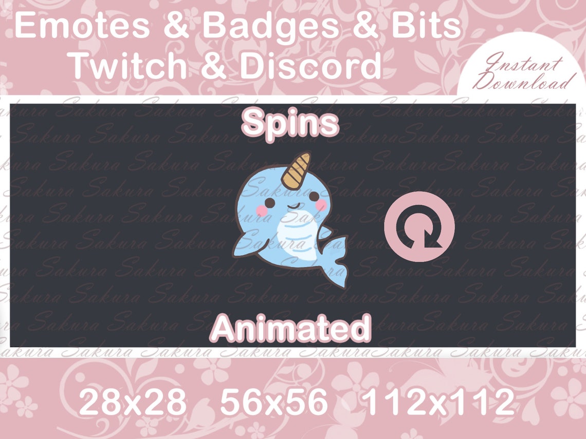 Animated | Cute Narwhal Emote | Narwhal Emotes | Narwhal | Twitch ...