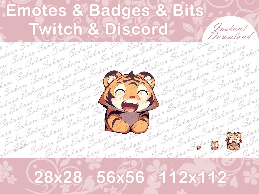 Tiger Emote for Stream, Happy Smile, Tiger Emotes, for Twitch Discord ...