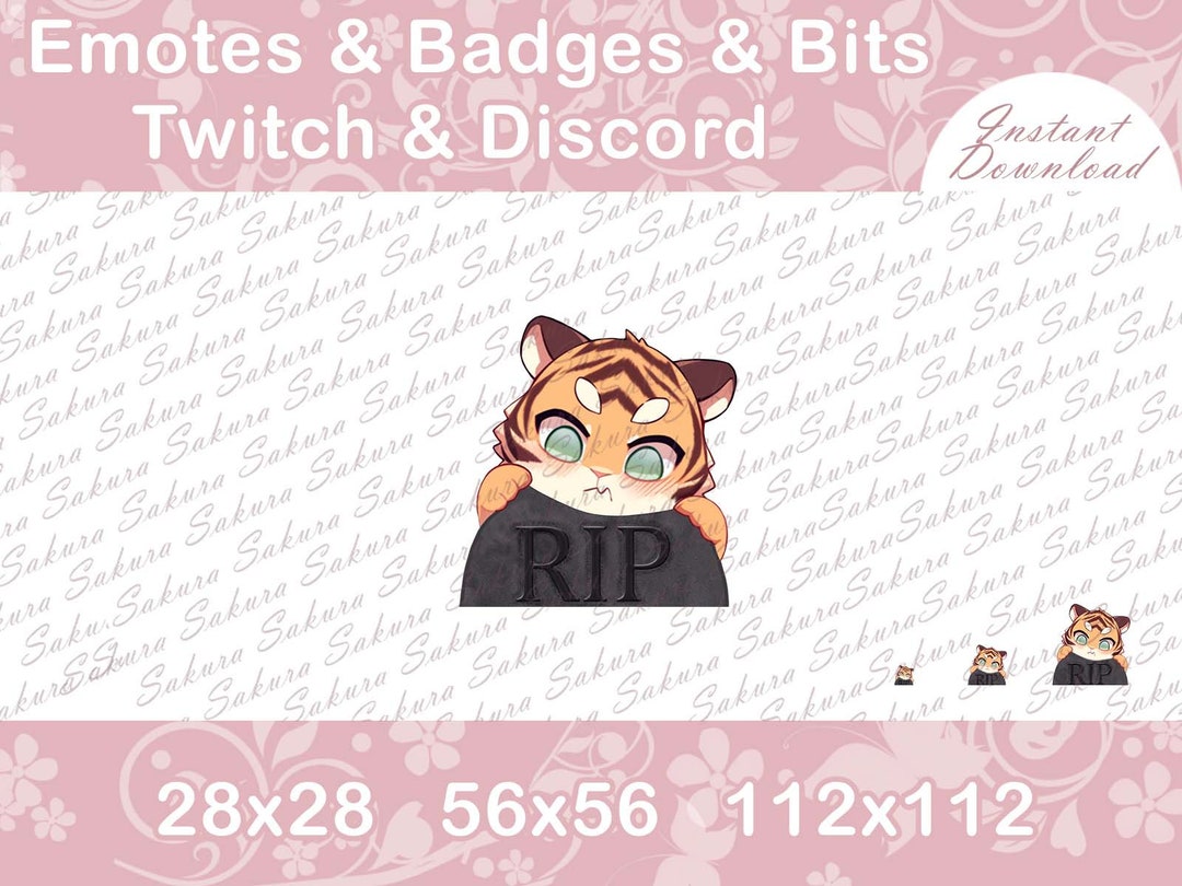 Tiger Emote for Stream, RIP Rest in Peace, Tiger Emotes, for Twitch ...