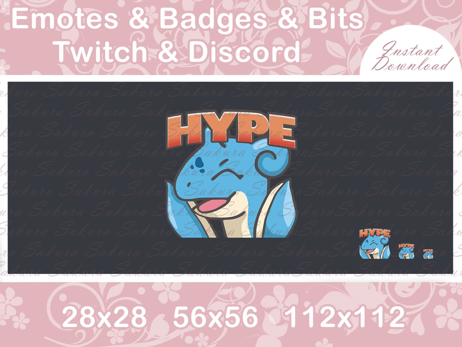 Twitch & Discord Emote Lapras Hype Pokemon - Etsy