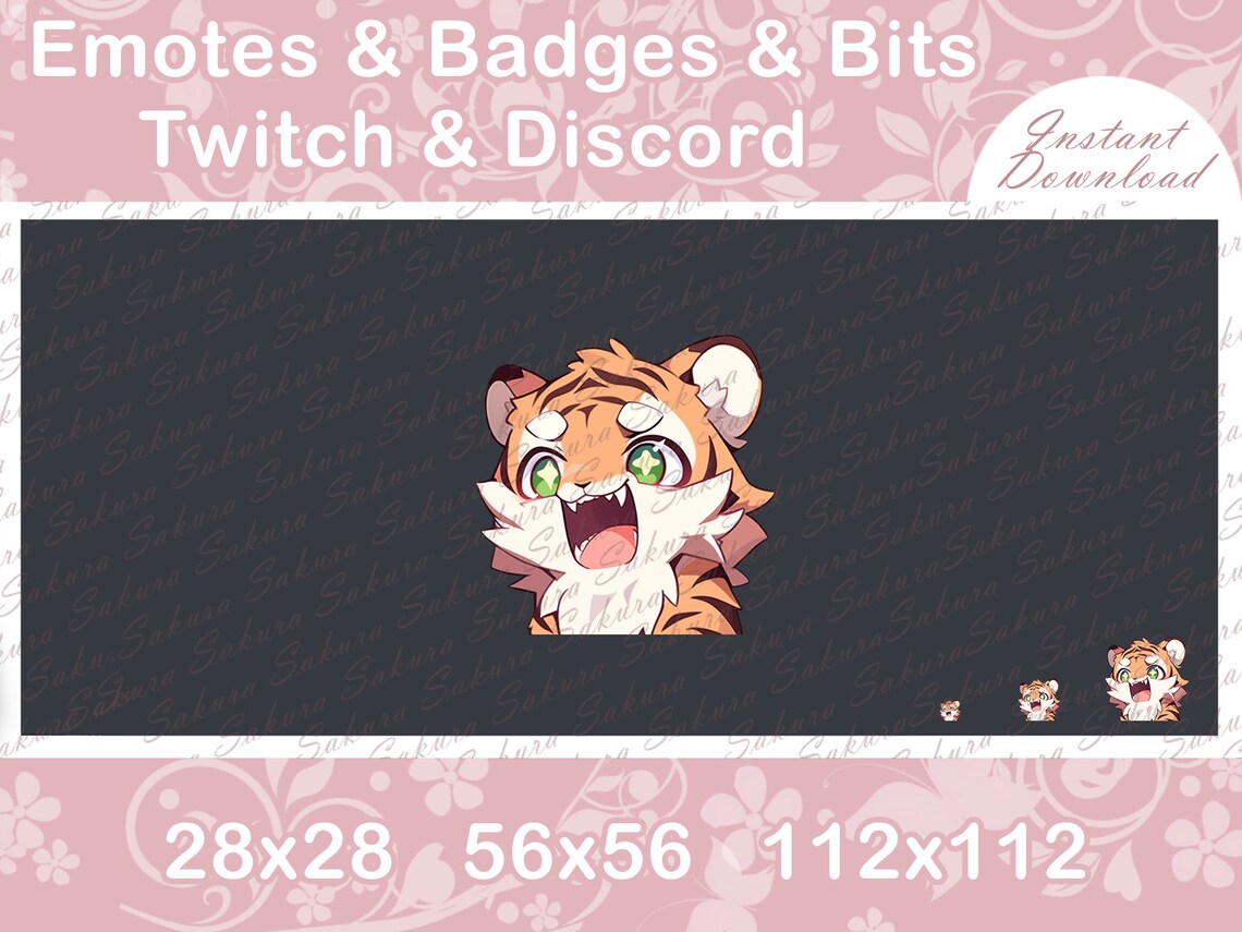 Tiger Emote for Stream, Tiger Emotes, for Twitch Discord Youtube Kick ...