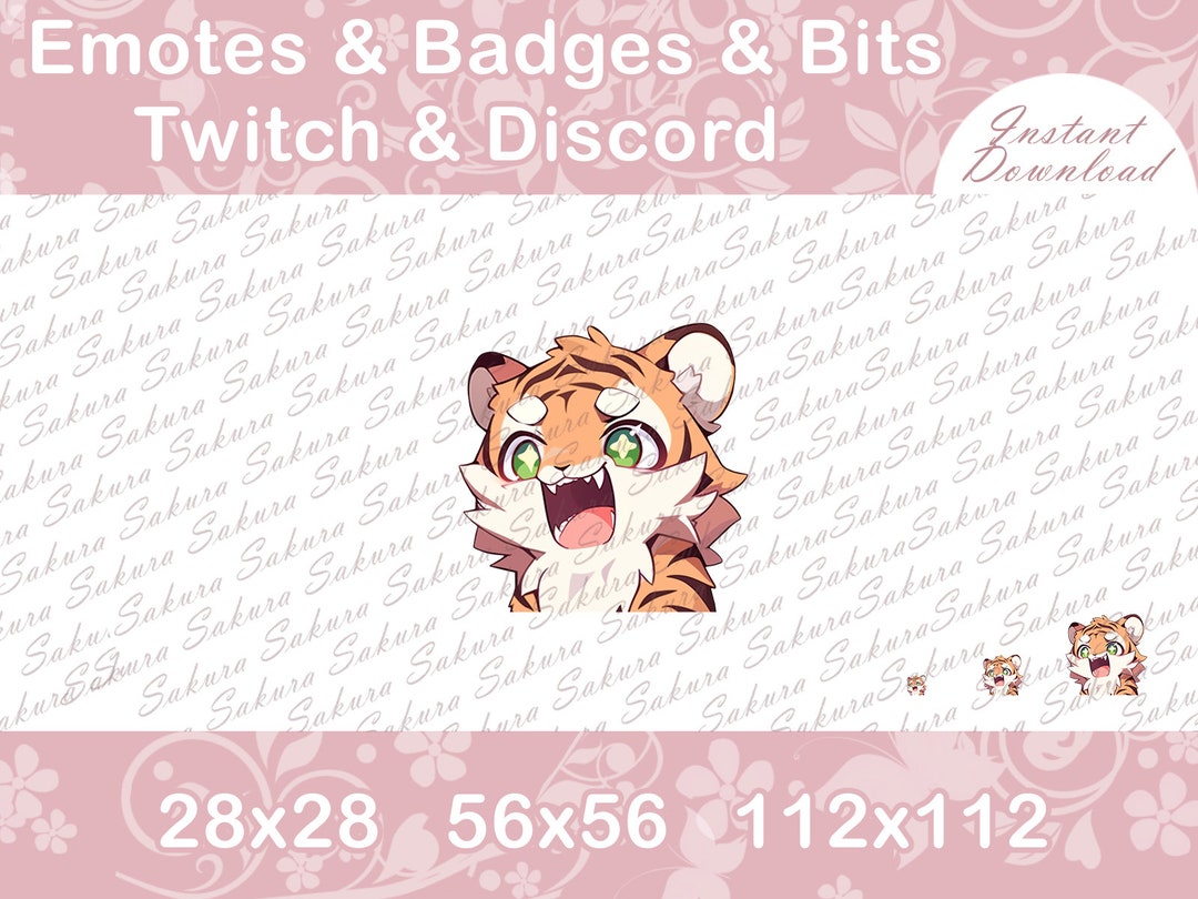 Tiger Emote for Stream, Tiger Emotes, for Twitch Discord Youtube Kick ...