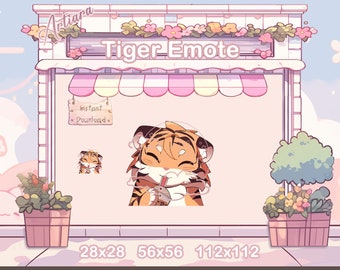 Tiger Emote for Stream, Tiger Emotes, Wave Hi for Twitch Discord ...