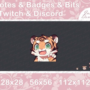 Tiger Emote for Stream, Tiger Emotes, Wave Hi for Twitch Discord ...