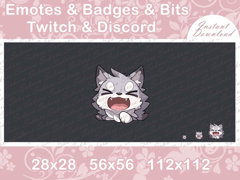 Cute Wolf Emote | Wolf Emotes | Wolf | Twitch Emotes | Discord Emotes ...