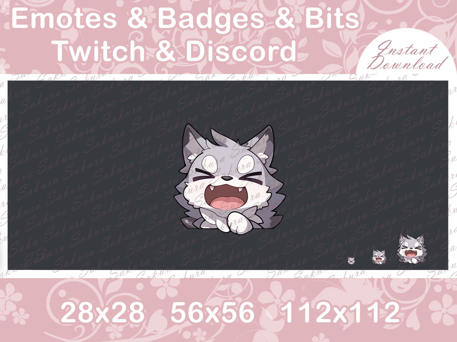 Cute Wolf Emote | Wolf Emotes | Wolf | Twitch Emotes | Discord Emotes ...