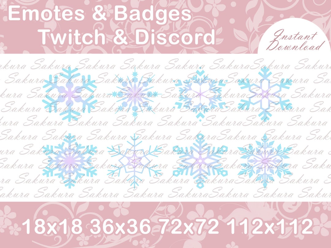 Snowflake | Bit | Badge | Christmas | Emote | Twitch | Youtube | Stream ...