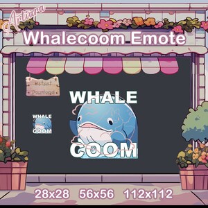 Whale Coom Emote for Stream, Whale Come Emotes, for Twitch Discord ...