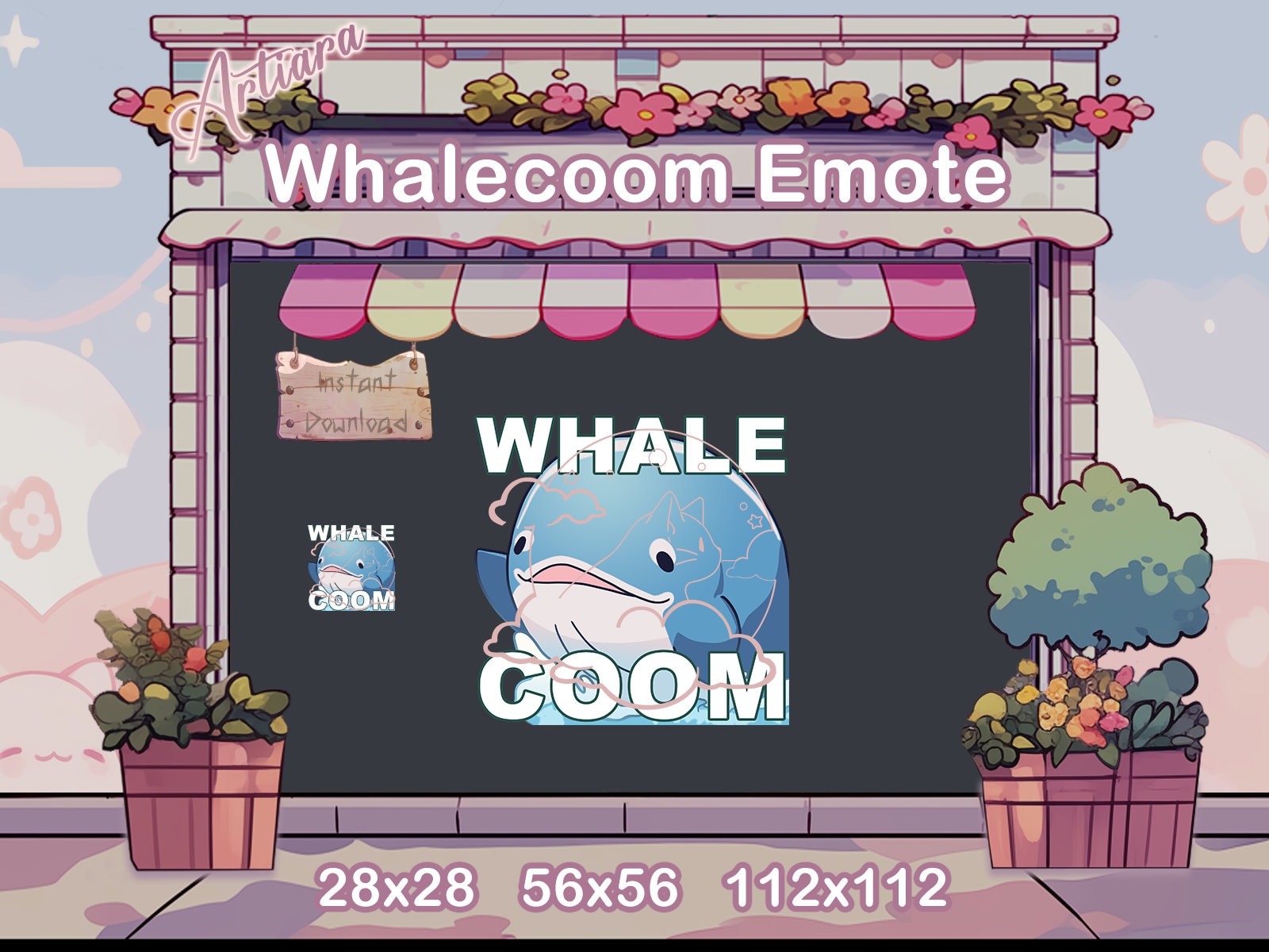 Whale Coom Emote for Stream, Whale Come Emotes, for Twitch Discord ...