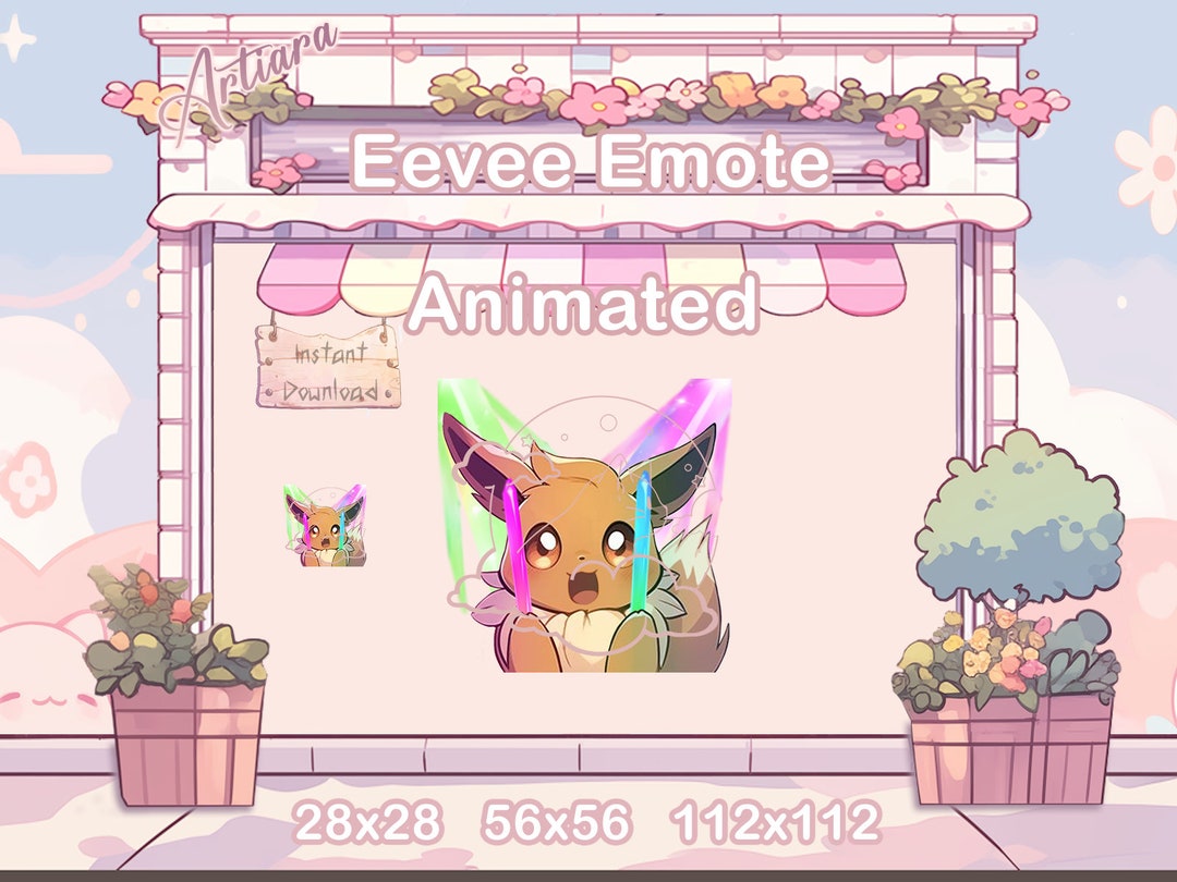 Animated Eevee Emote for Streaming | Dancing | Disco | Cute Emotes ...