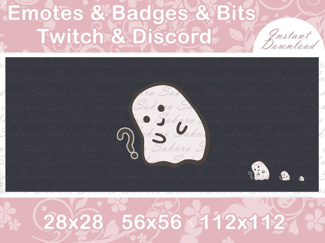 Cute Ghost Emote Ghost Emotes Ghost Twitch Emotes Discord Emotes ...