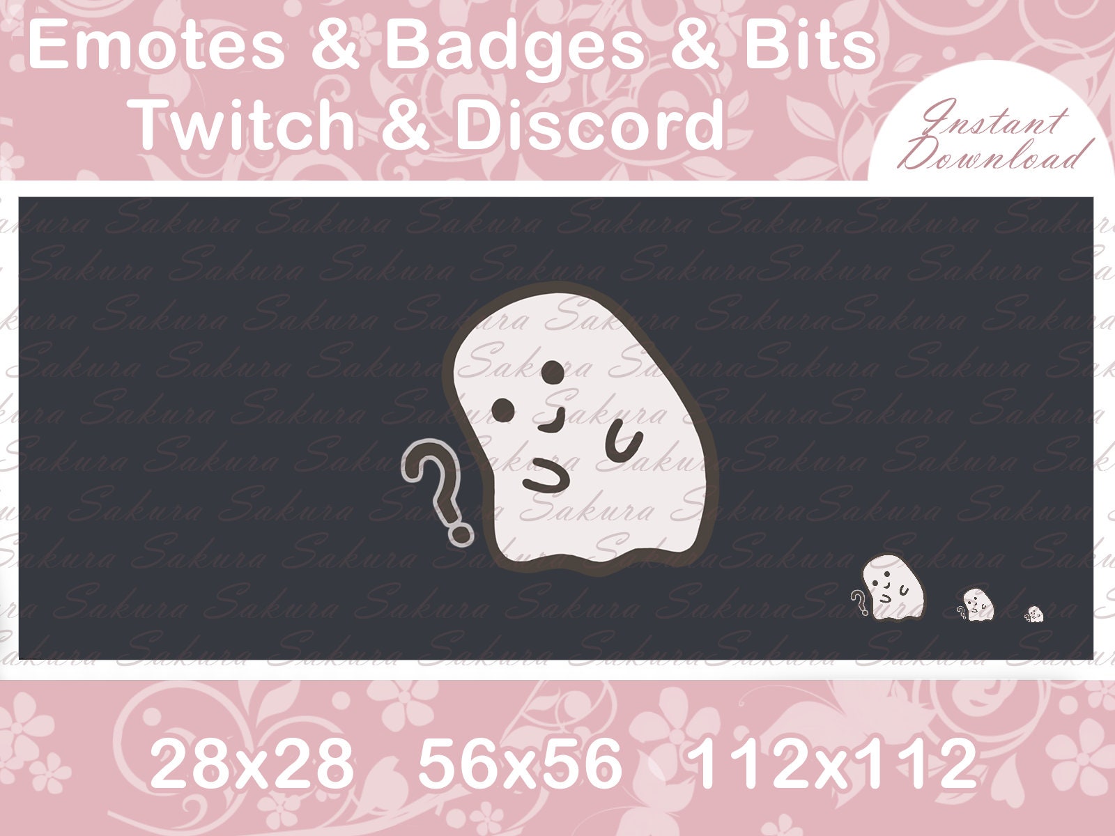 Cute Ghost Emote Ghost Emotes Ghost Twitch Emotes Discord Emotes ...