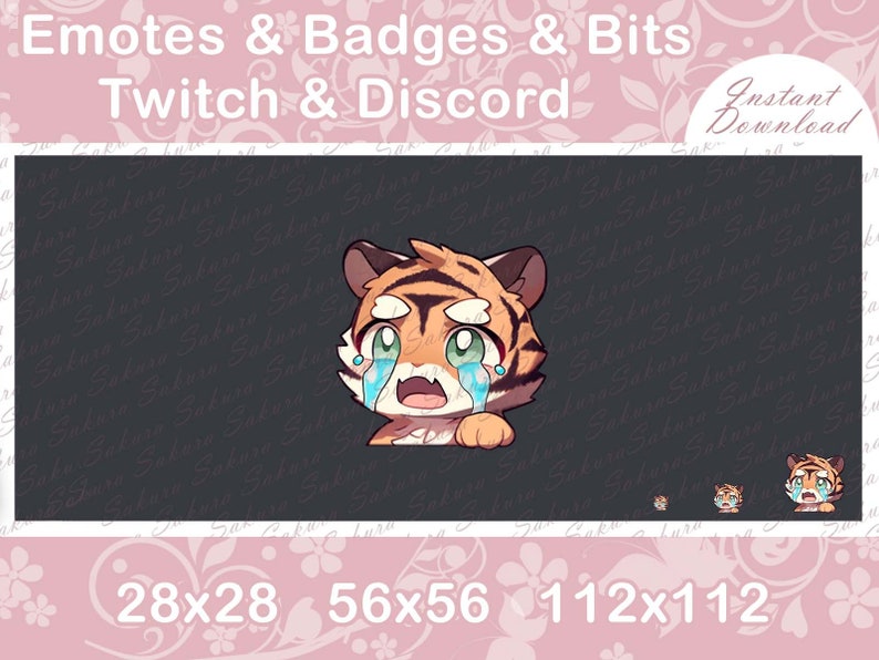 Tiger Emote for Stream, Tiger Emotes, for Twitch Discord Youtube Kick ...