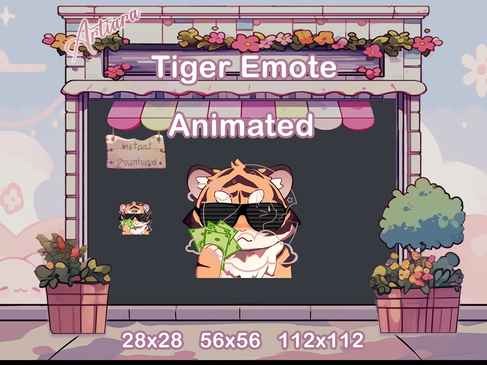 Animated Tiger Emote for Streamers, Tiger Emotes, for Twitch Discord ...