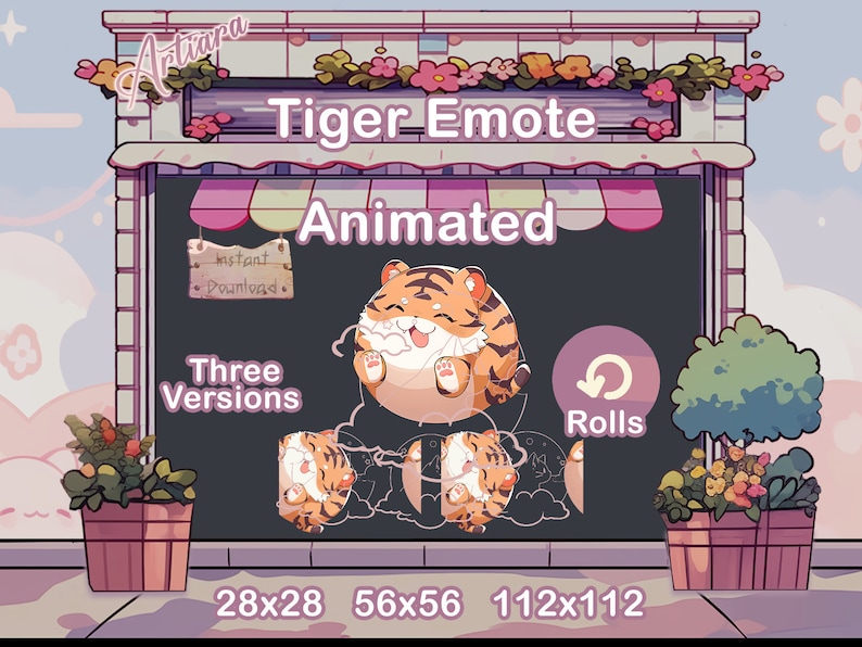 Animated Emote Tiger for Stream, Tiger Emotes, for Twitch Discord ...