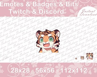 Tiger Emote for Stream, Sip, Tiger Emotes, for Twitch Discord Youtube ...