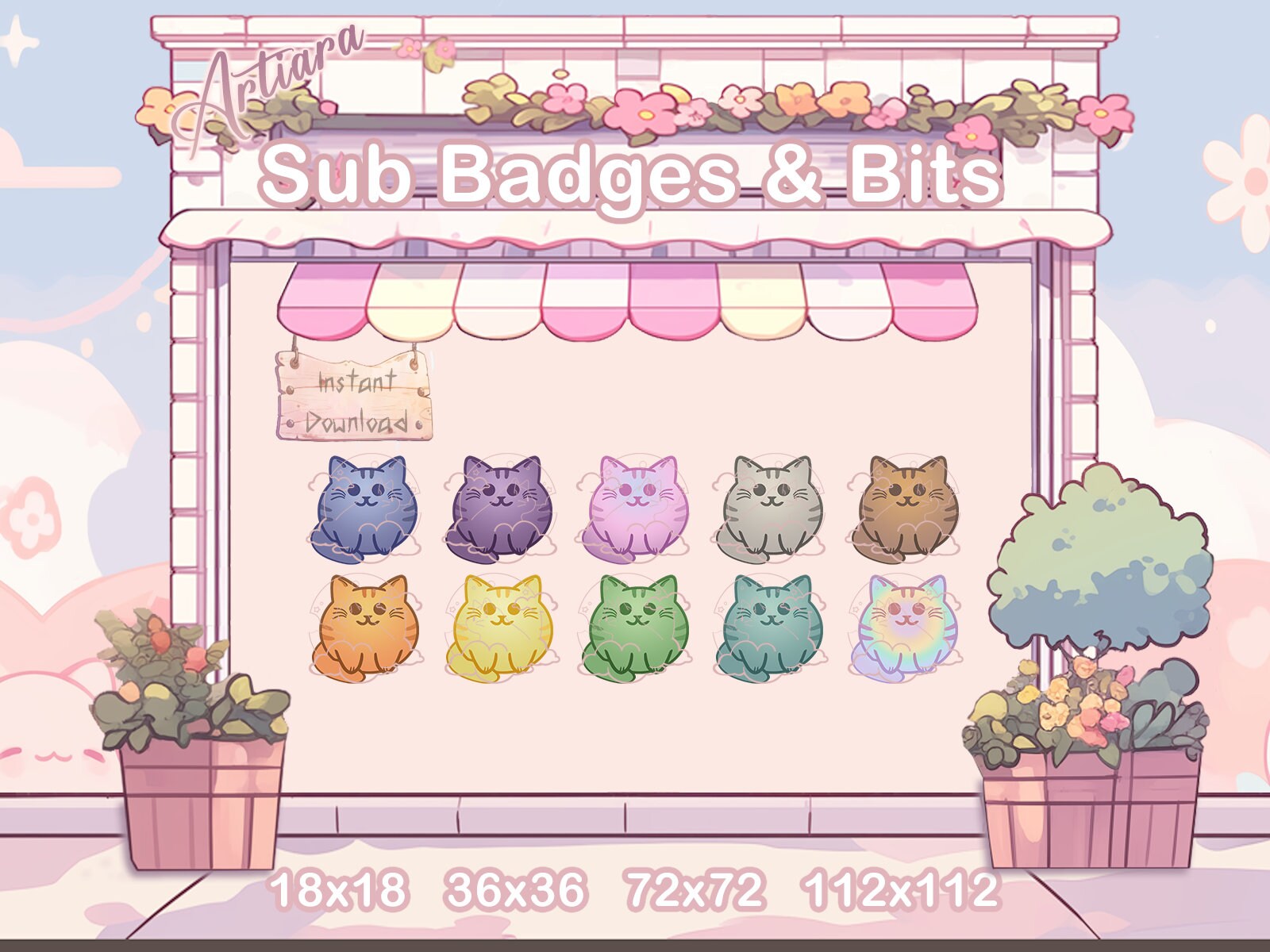 Twitch & Discord Emote Badge Bit Cute Rabbit Bunny - Etsy