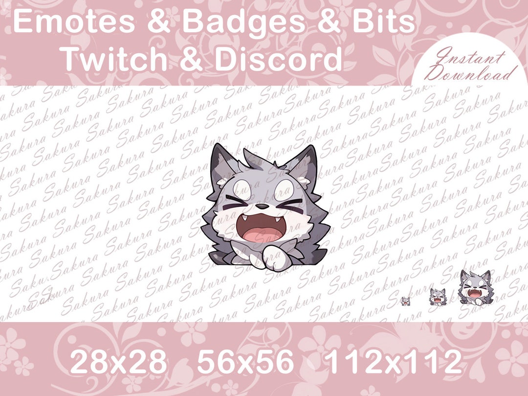 Cute Wolf Emote | Wolf Emotes | Wolf | Twitch Emotes | Discord Emotes ...