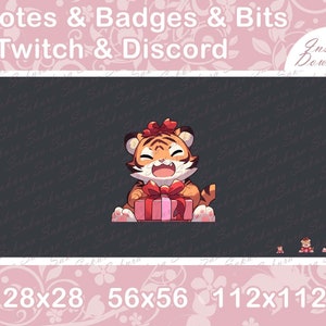 Tiger Emote for Stream, Present Gift, Tiger Emotes, for Twitch Discord ...