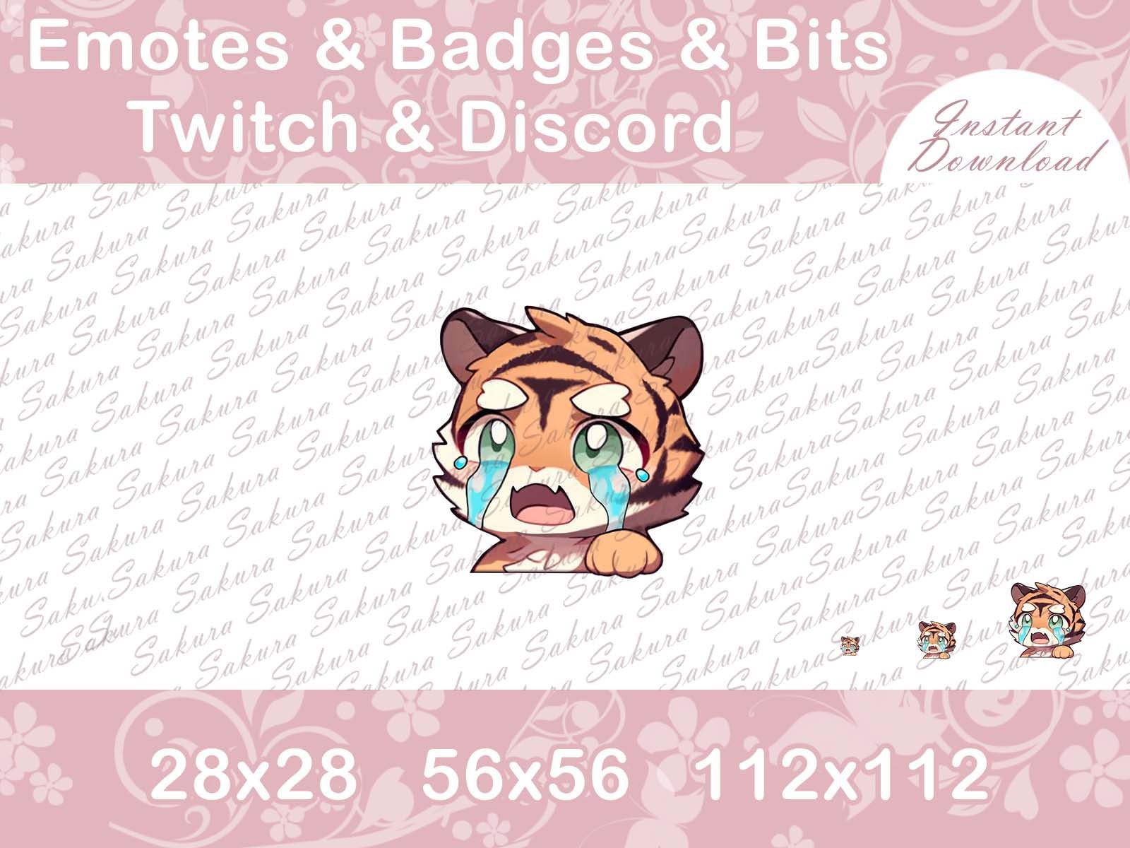Tiger Emote for Stream, Tiger Emotes, for Twitch Discord Youtube Kick ...