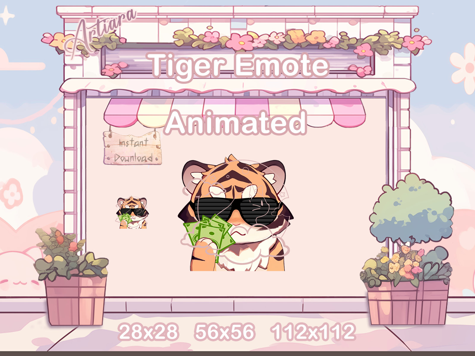 Animated Tiger Emote for Streamers, Tiger Emotes, for Twitch Discord ...