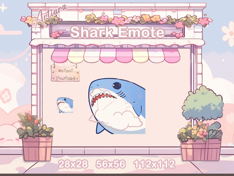 Cute Shark Emote for Streamers and Discord | Shark Emotes | Twitch ...