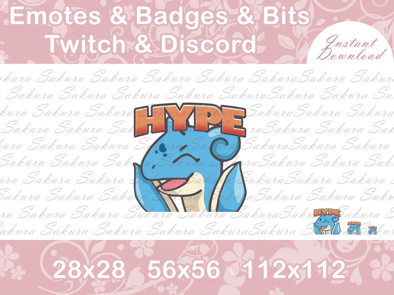 Twitch & Discord Emote Lapras Hype | Pokemon - Etsy