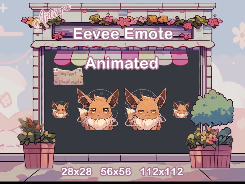 Animated Eevee Emote for Streaming and Discord | Brown Fox ...