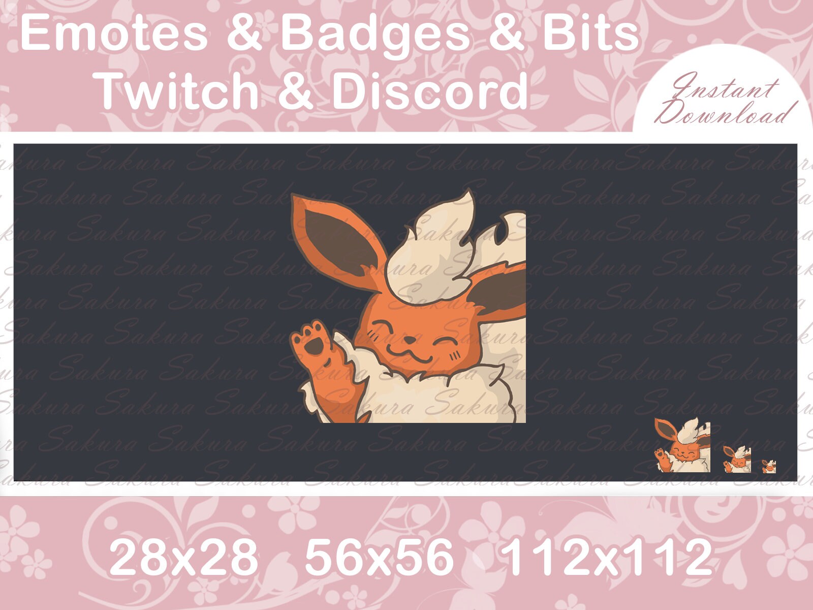 Cute Flareon Emote Flareon Emotes Flareon Twitch Emotes Discord Emotes ...